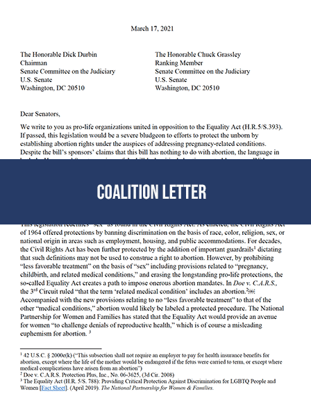 HFF Signs Pro-Life Coalition Letter - Hawaii Family Forum